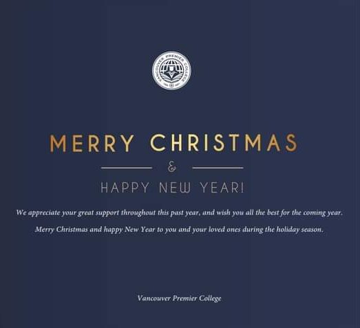 Christmas Greetings - Vancouver Premier College
